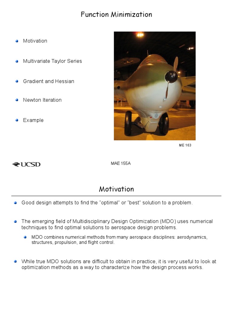 Function Minimization: Motivation | PDF | Mathematical Optimization ...