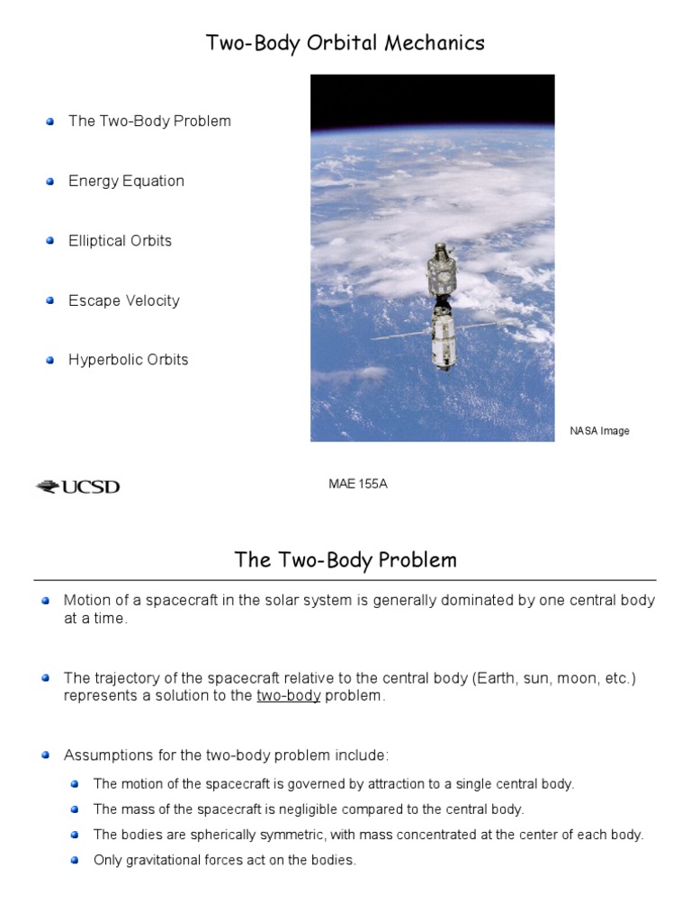 MAE155A Lecture06 PDF | PDF | Apsis | Orbit
