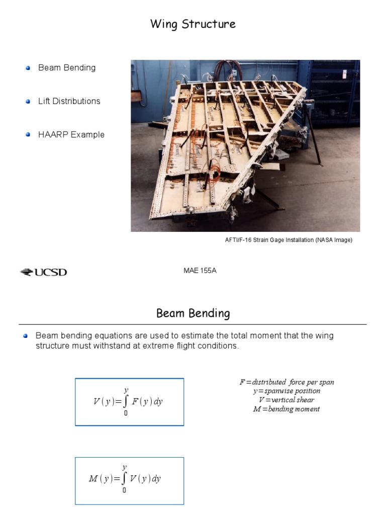 Wing Structure: Beam Bending | PDF | Bending | Lift (Force)