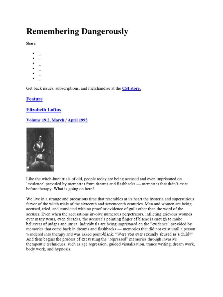 Remembering Dangerously | PDF | Witchcraft | Psychotherapy