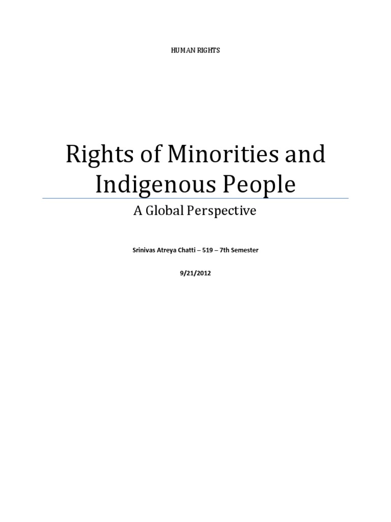 Rights of Minorities - A Global Perspective | PDF | Minority Group ...