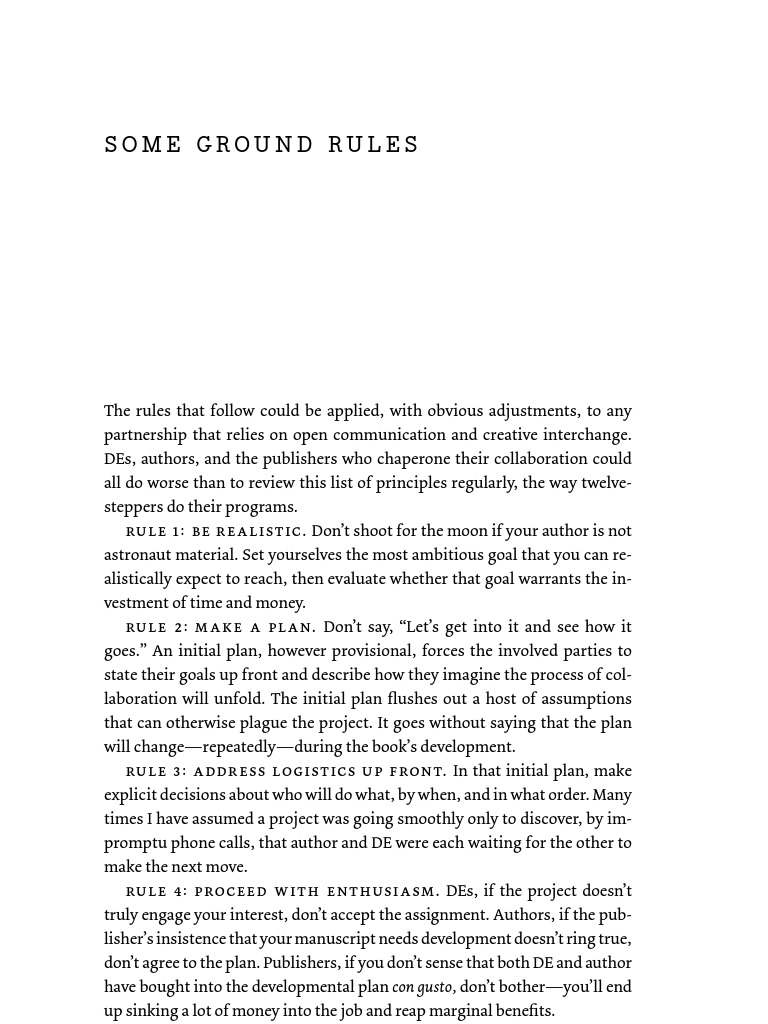 Some Ground Rules | PDF