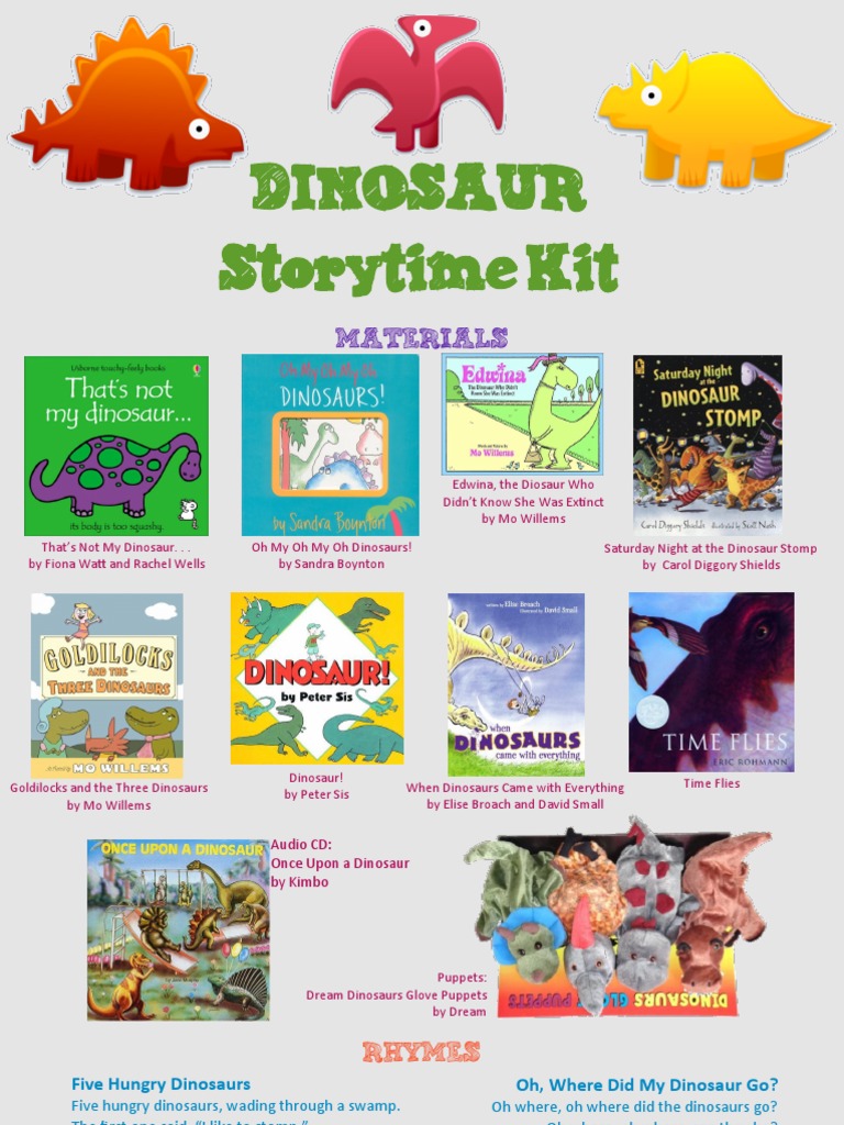 Dinosaur Storytime Kit Guide | PDF | Mystery, Thriller & Crime Fiction