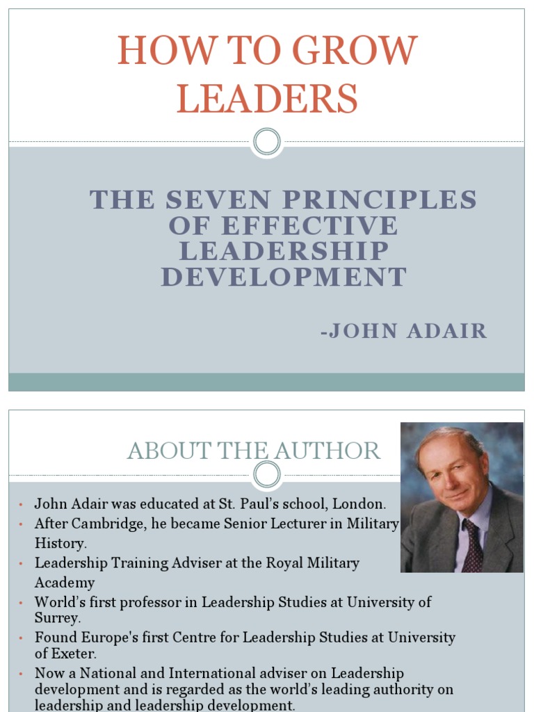 How To Grow Leaders: The Seven Principles of Effective Leadership ...
