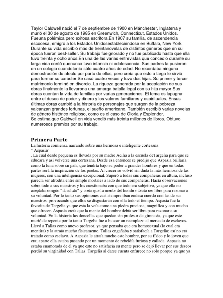 Resumen de "Gloria y Esplendor" | PDF | Personas | Science