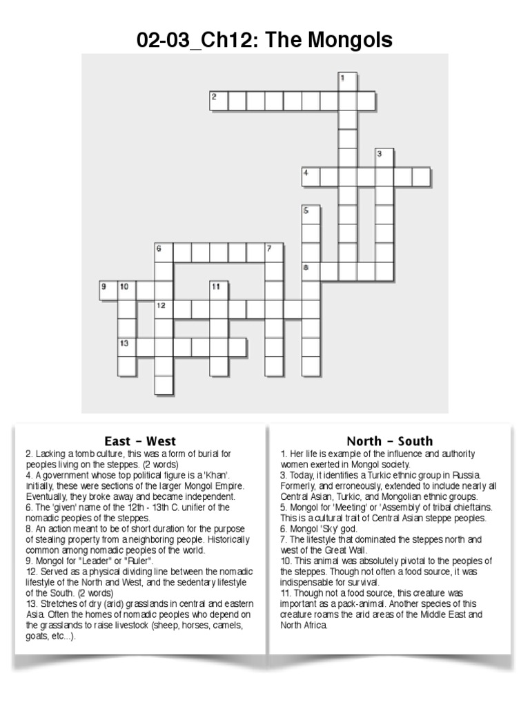 Puzzle 02-03-Ch12 Mongols | PDF
