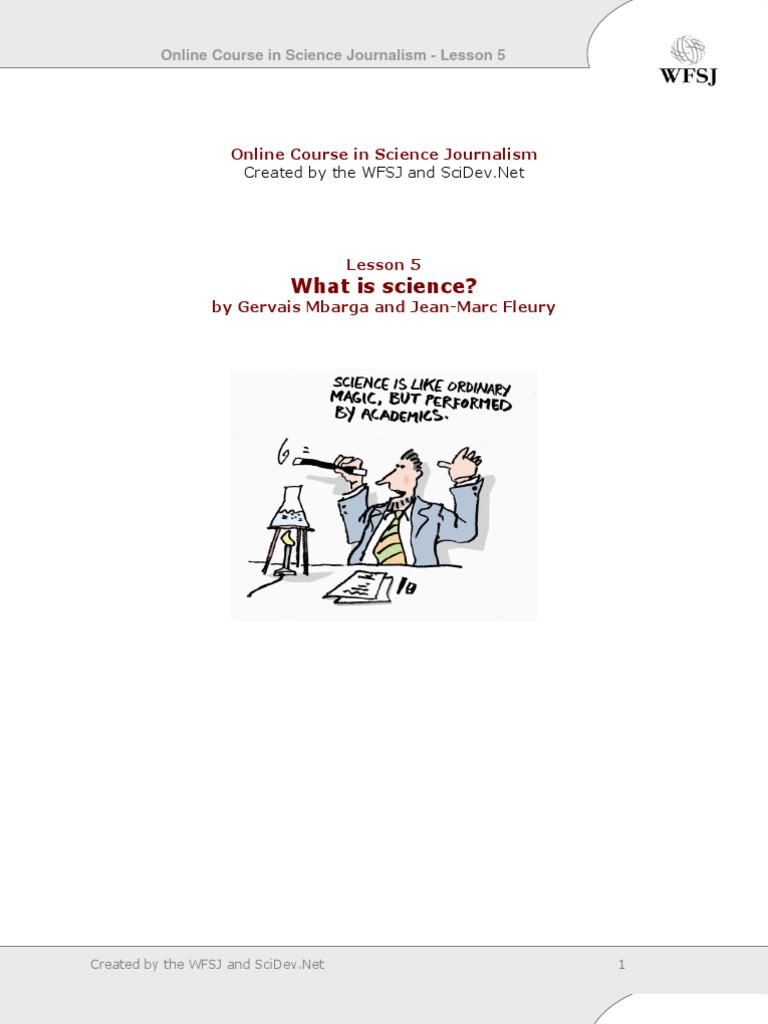 Science Lesson on Defining Science | PDF | Falsifiability | Scientific ...