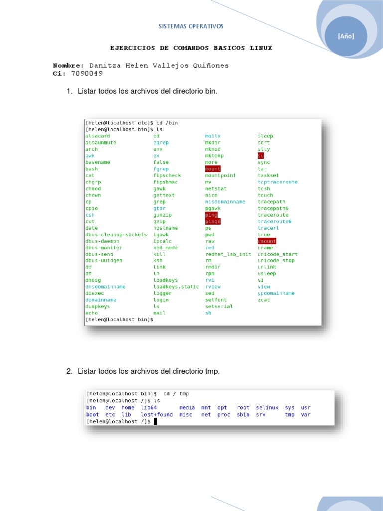 Comandos LINUX | PDF