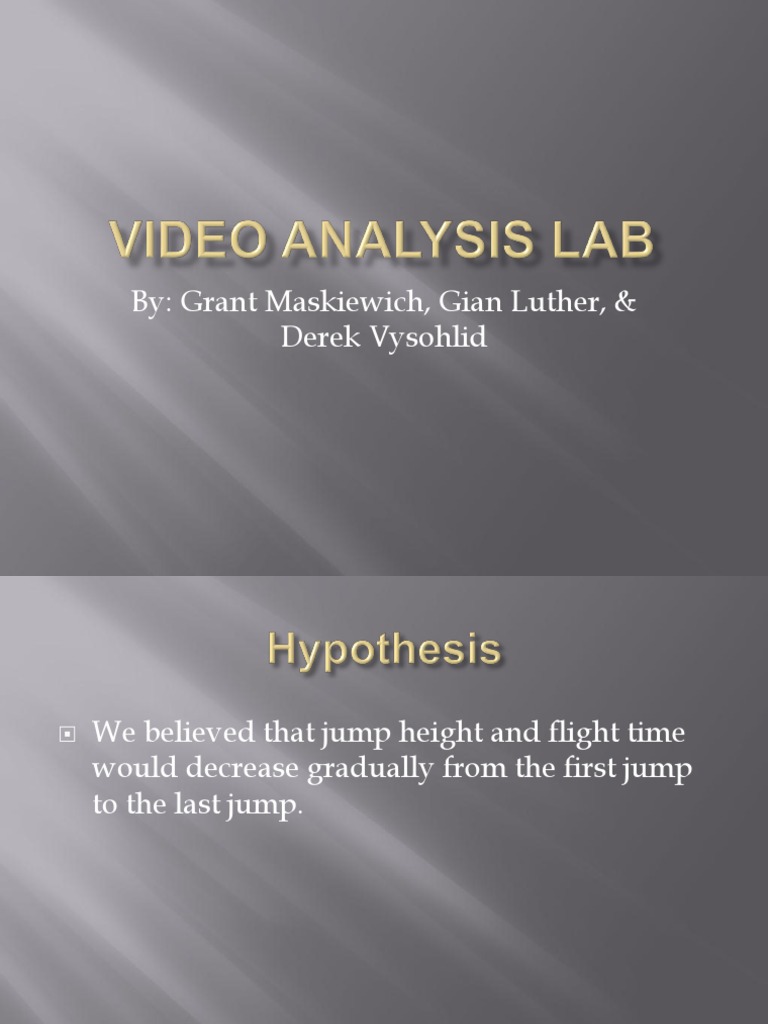 Jump Analysis | PDF