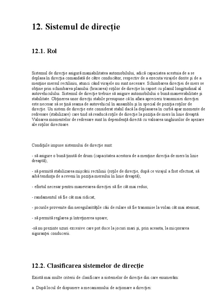 Sistemul de Directie | PDF