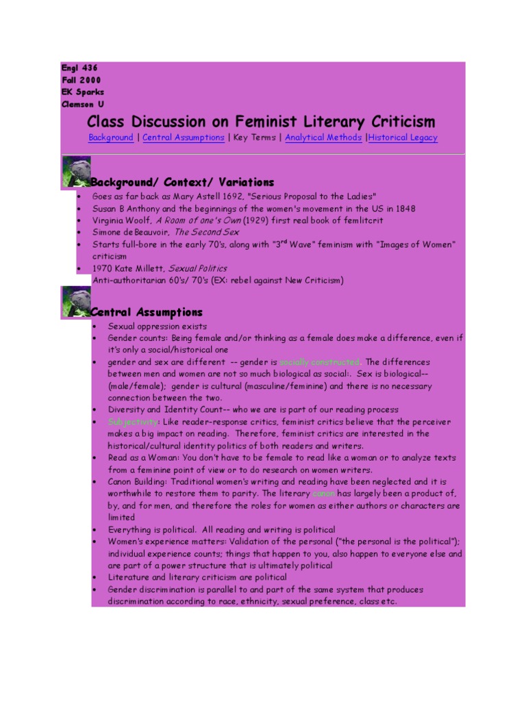 Feminist Literary Criticism
