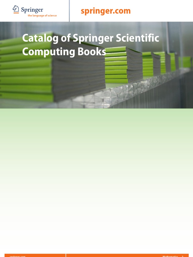 Catalog of Springer Scientific Computing Books | PDF | Computational ...