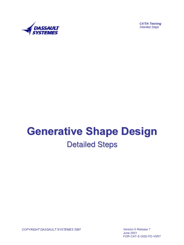 CATIA V5 Generative Shape Design Guide | PDF | Teaching Methods ...
