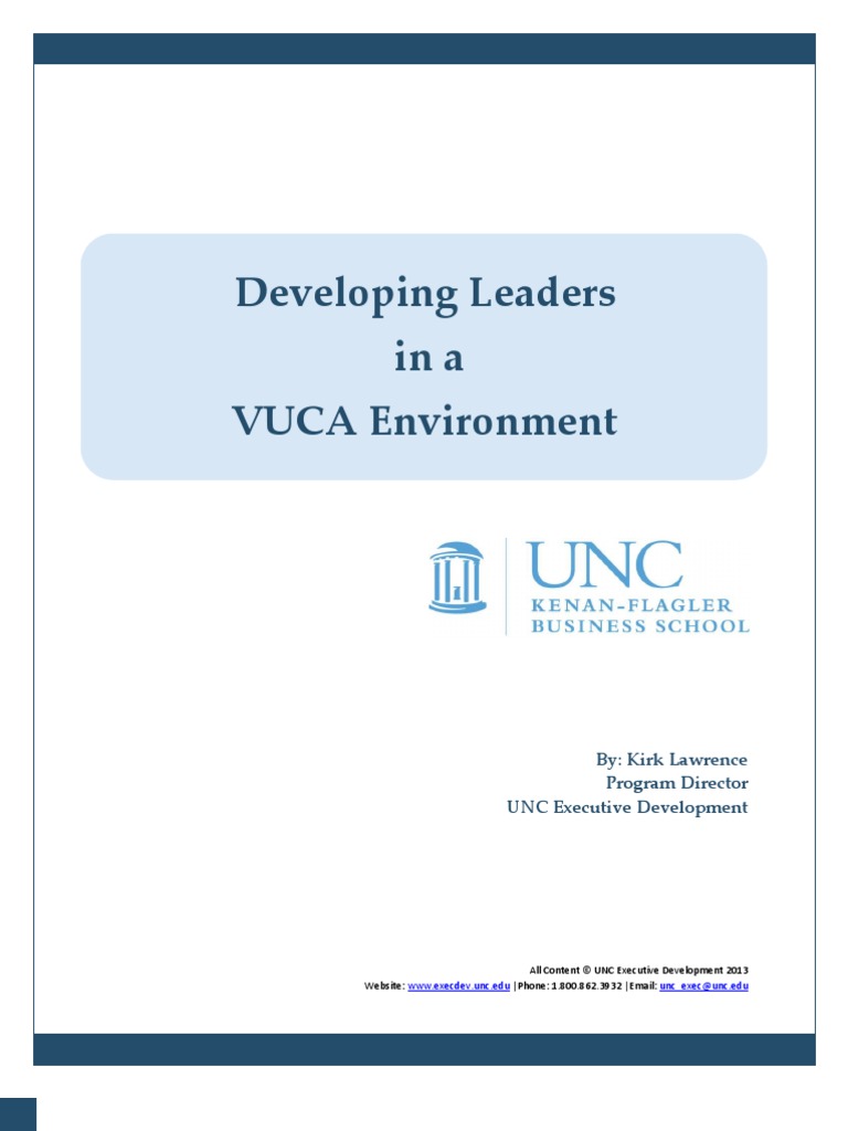Developing Leaders in A VUCA Environment | PDF