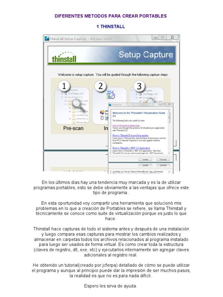 Metodos para Crear Portables | PDF | Archivo de computadora | Programa de computadora