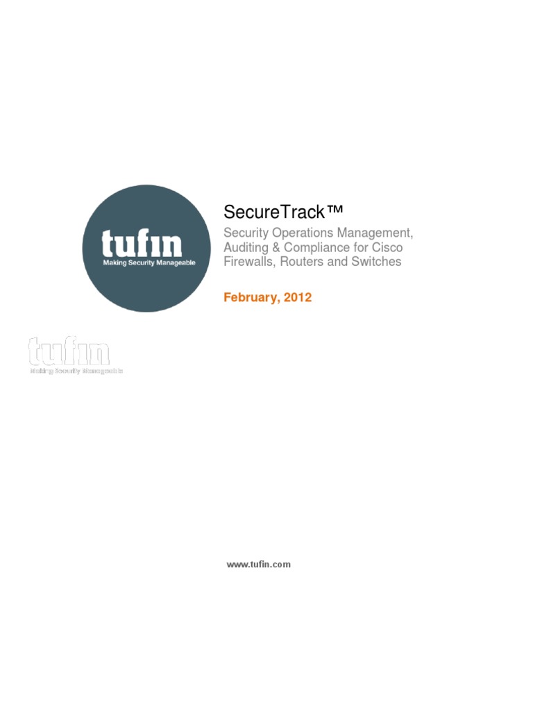 Tufin Firewall Operations MGMT For Cisco R12-1 WP PDF | PDF | Cisco Systems | Computer Network
