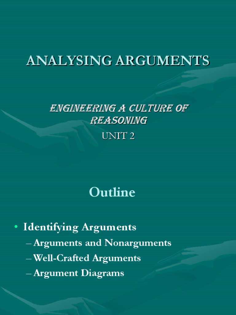 Analysing Arguments: Engineering A Culture of Reasoning | PDF | Logical Consequence | Argument