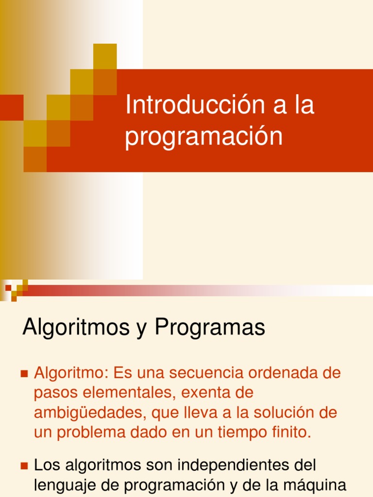 Introduccion A La Programacion Unidad 1 | PDF | Algoritmos | Lenguaje ...