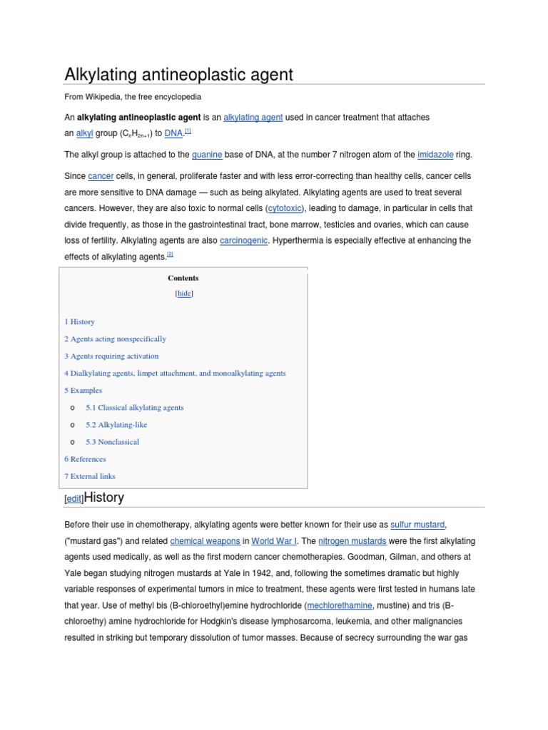 Alkylating Antineoplastic Agent | Cancer Treatments | Chemotherapy