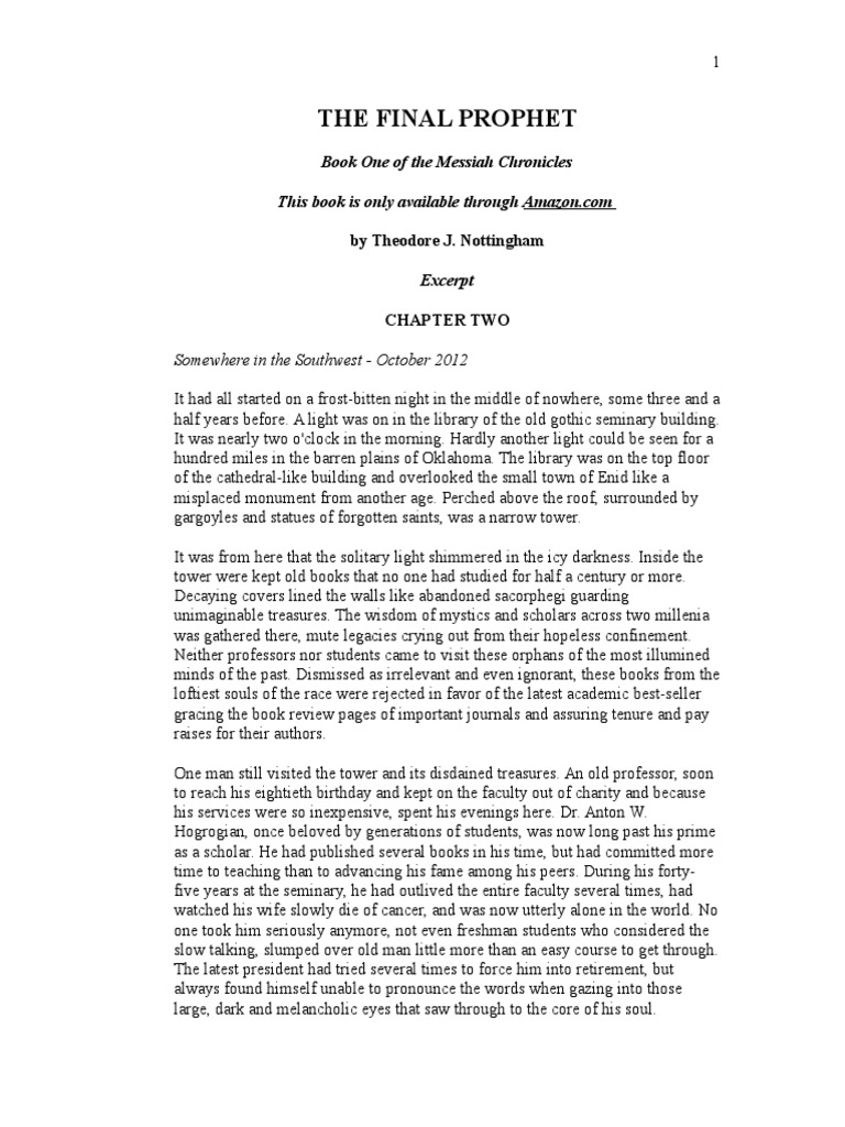 The Final Prophet: Book One of The Messiah Chronicles | PDF