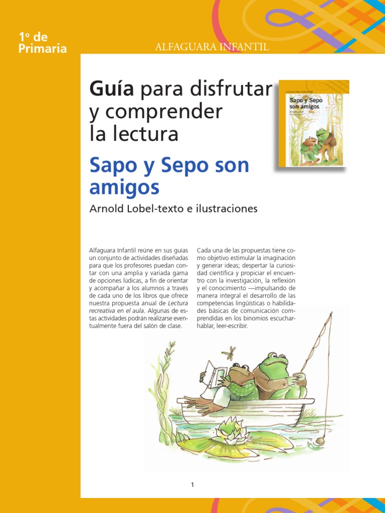 Guia Sapo y Sepo | PDF | Lectura (proceso) | Pintura con acuarelas