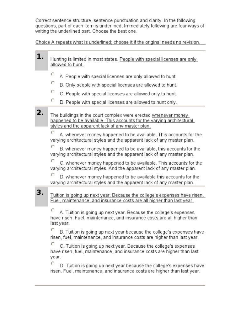 Correct Sentence Structure | PDF | Nature