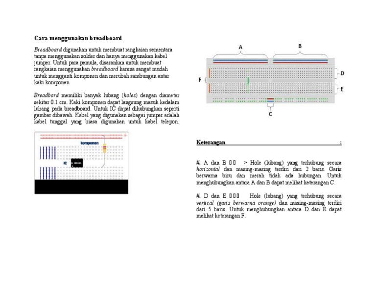 Cara Menggunakan Breadboard | PDF