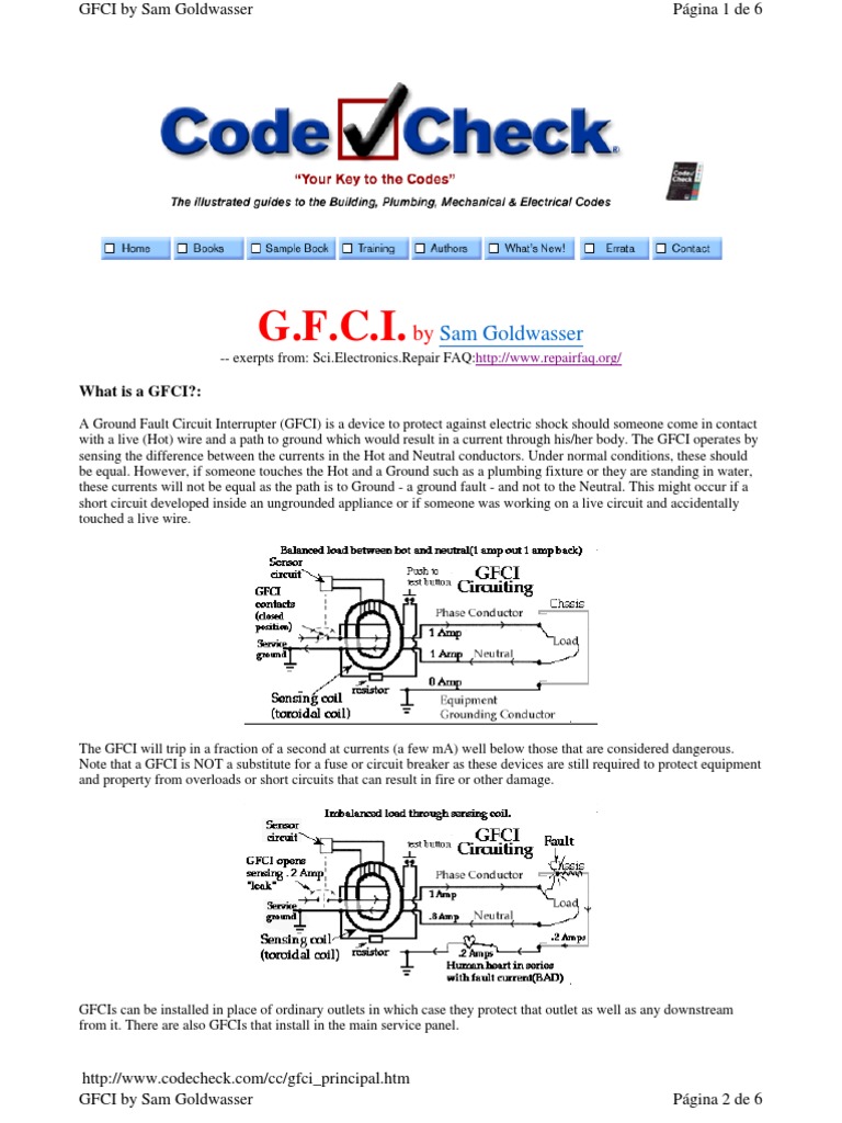 GFCI Description | PDF | Engineering | Electrical Components