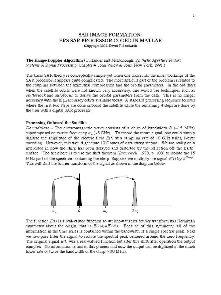 Sar Image Formation | PDF | Euclidean Vector | Electronics