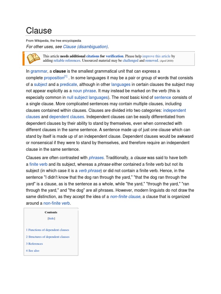 English Noun Clouse | PDF | Clause | Sentence (Linguistics)