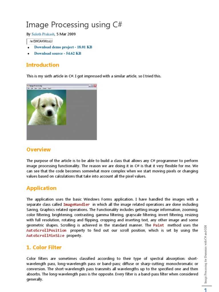 Image Processing Using C | PDF | Pointer (Computer Programming) | Pixel