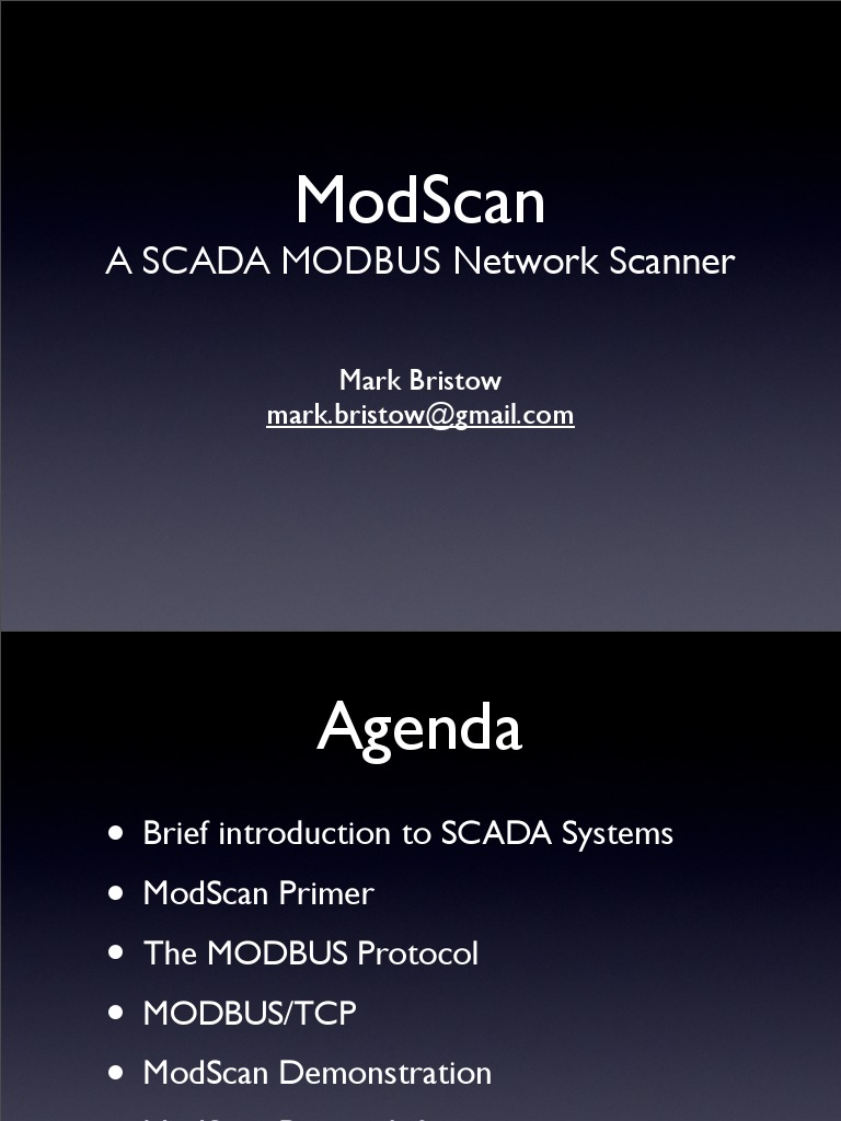 ModScan - Defcon 2008 | PDF | Transmission Control Protocol | Scada