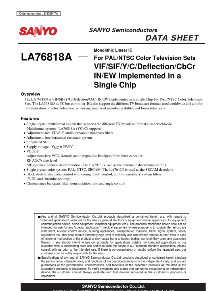LA76818A | PDF | Frequency Modulation | Amplitude