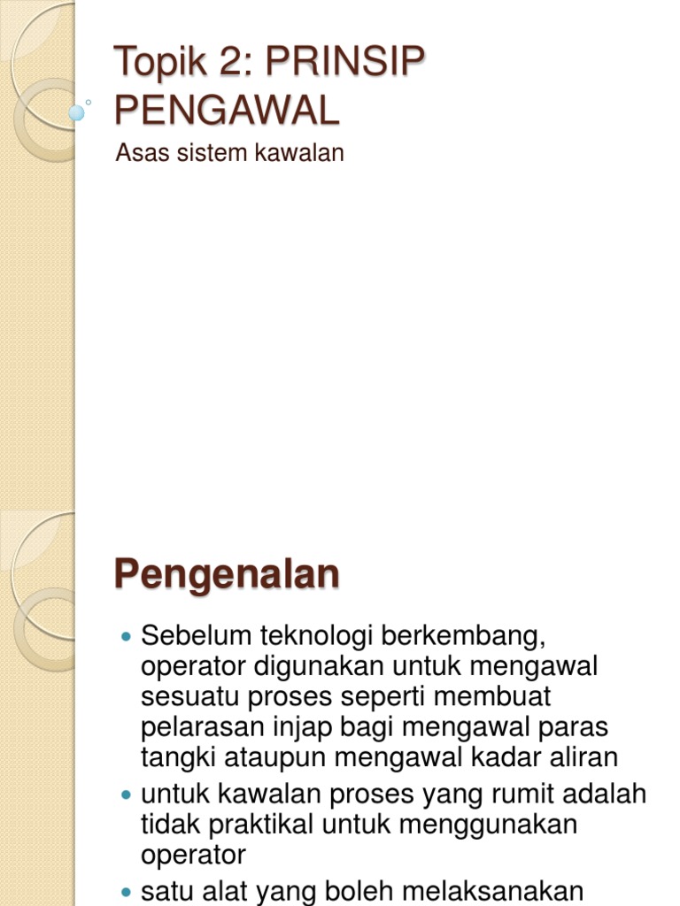 Topik 2 Prinsip Kawalan | PDF