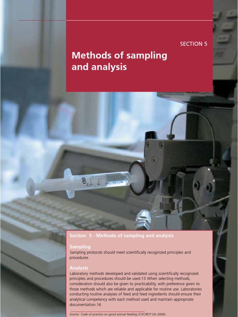 Methods of Sampling & Analysis PDF | PDF | Quality Assurance | Sampling ...