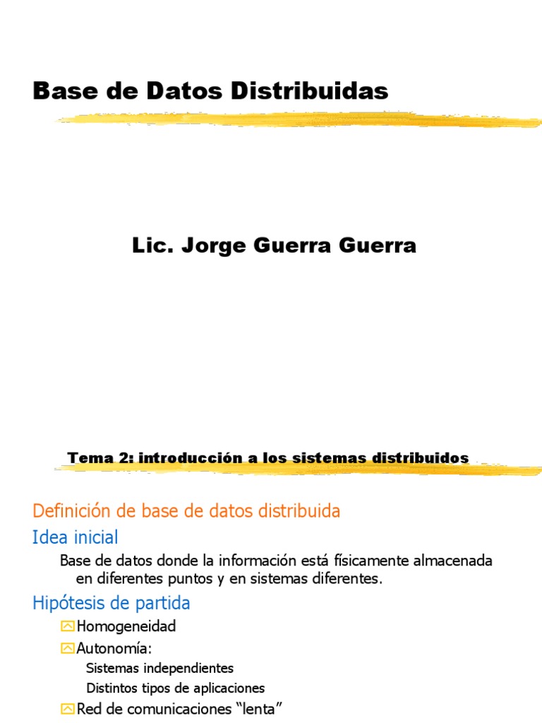 Base de Datos Distribuidas 12 Reglas | PDF | Bases de datos | Software