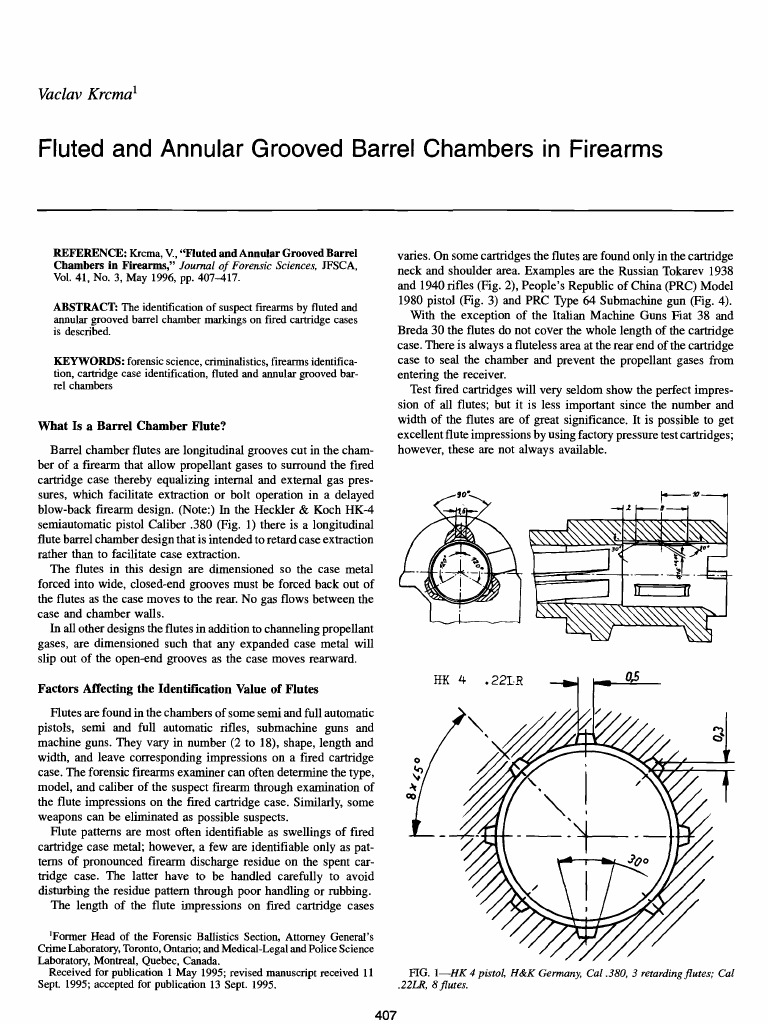 Fluted and Annular Grooved Barrel Chambers in Firearms | PDF | Firearms ...
