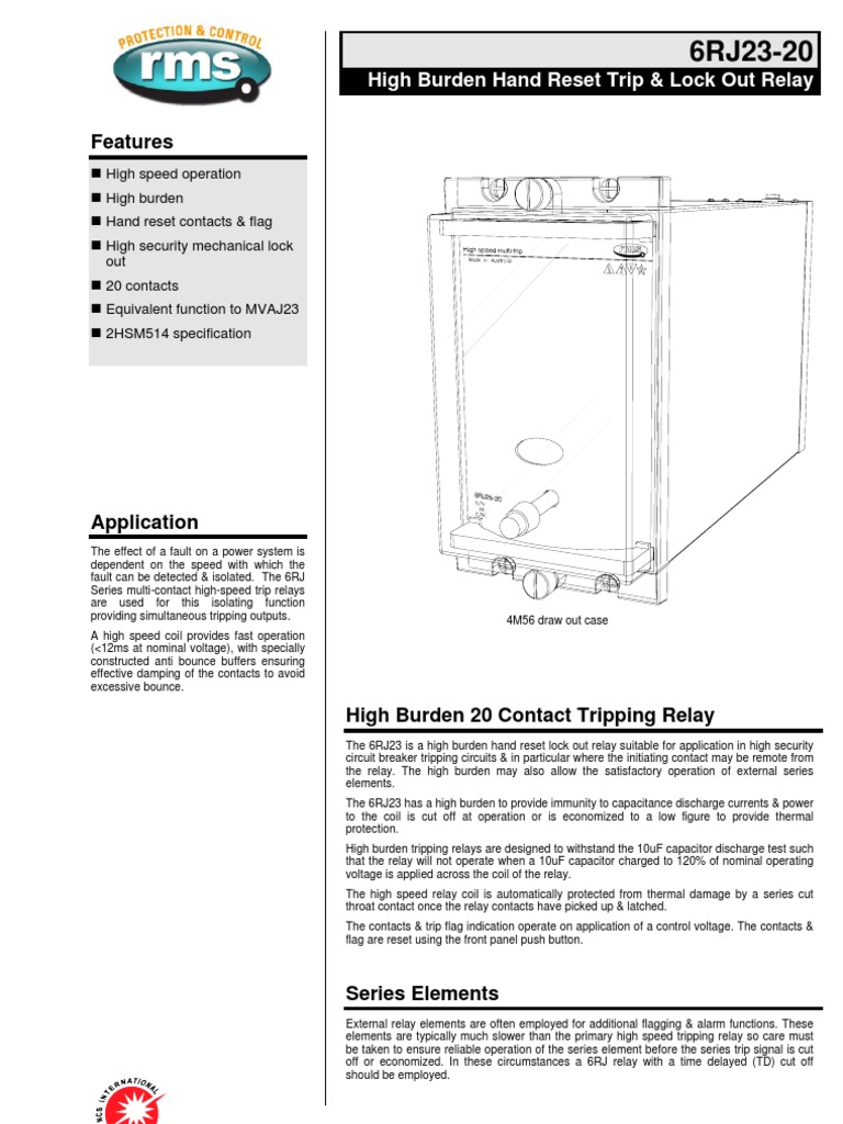 6rj23 20 | PDF | Relay | Capacitor