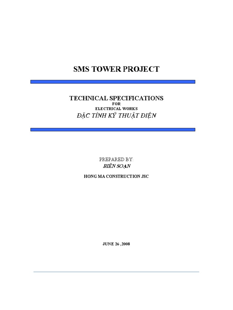 Electrical Specification Sms | PDF | Technology & Engineering