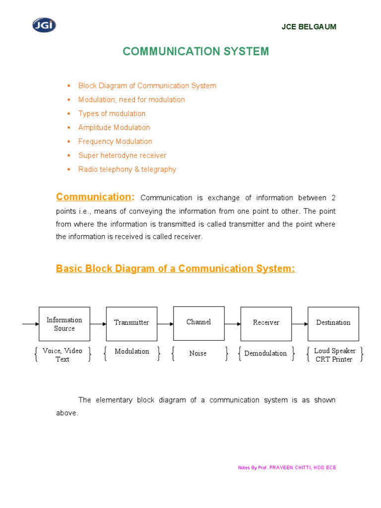 Communication System Overview and Modulation | PDF | Frequency ...