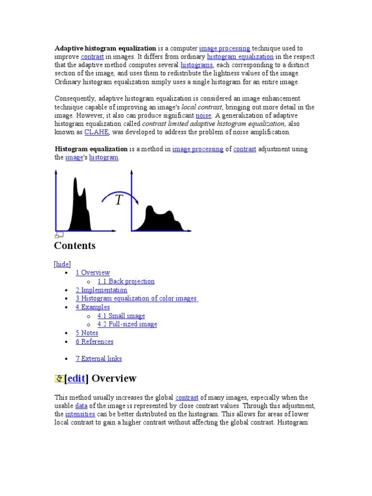 Adaptive Histogram Equalization Is A Computer Image Processing Technique Used To Improve 