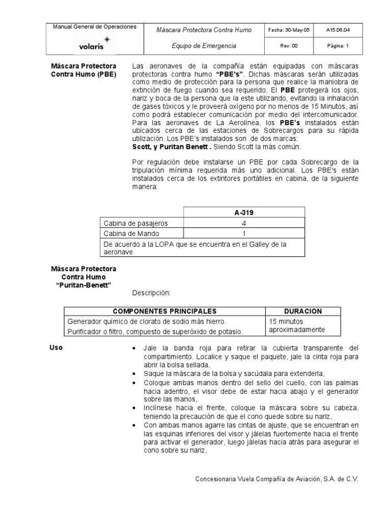 Máscaras Protectores Contra Humo | PDF | Oxígeno
