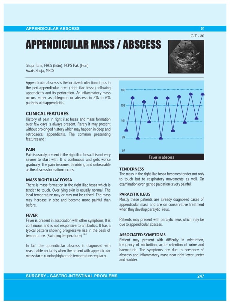Management of Appendicular Abscess | PDF | Medical Ultrasound | Surgery