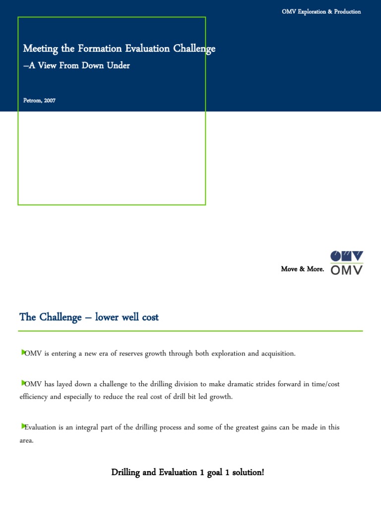 Formation Evaluation Challenge Final | PDF | Evaluation | Science