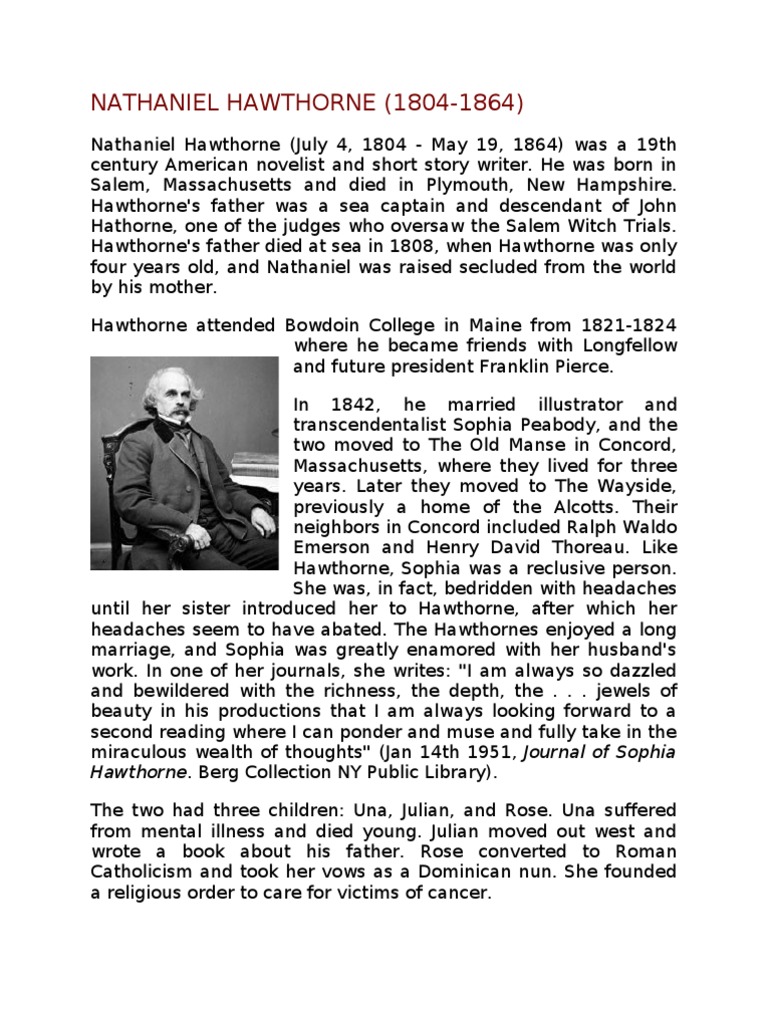 Nathaniel Hawthorne | Nathaniel Hawthorne | Short Stories