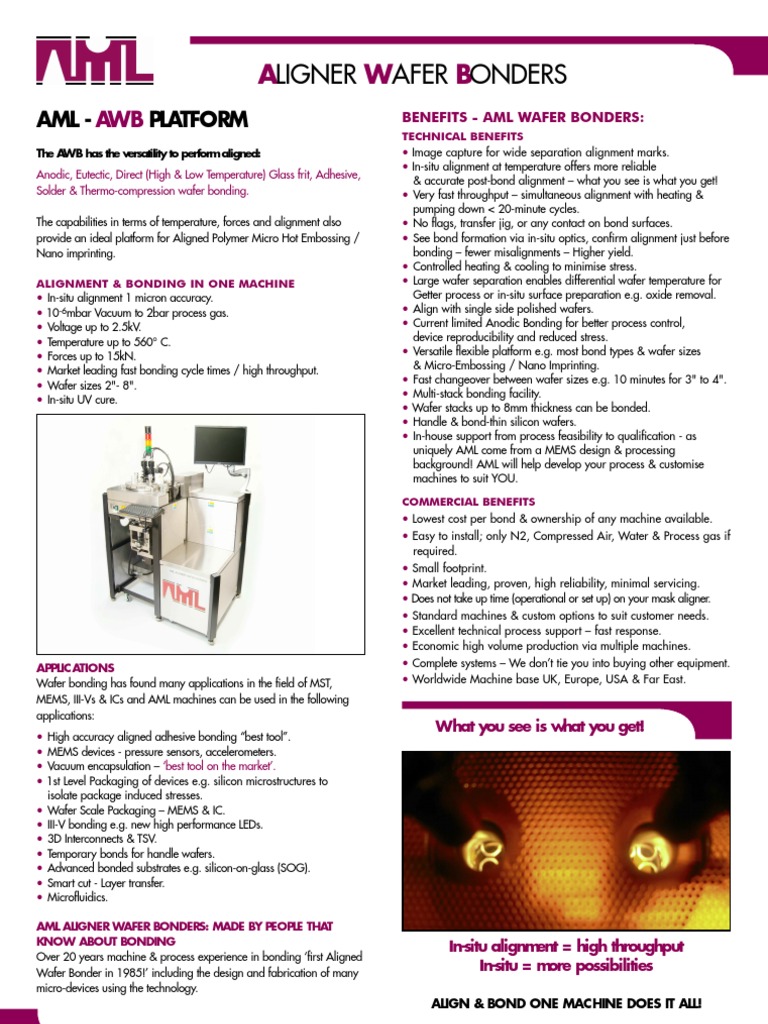 AML Bonder Flyer | PDF | Microelectromechanical Systems | Wafer ...