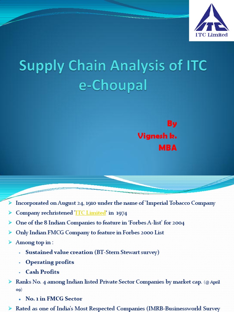 ITC E Choupal PPT Final | PDF | Logistics | Supply Chain Management
