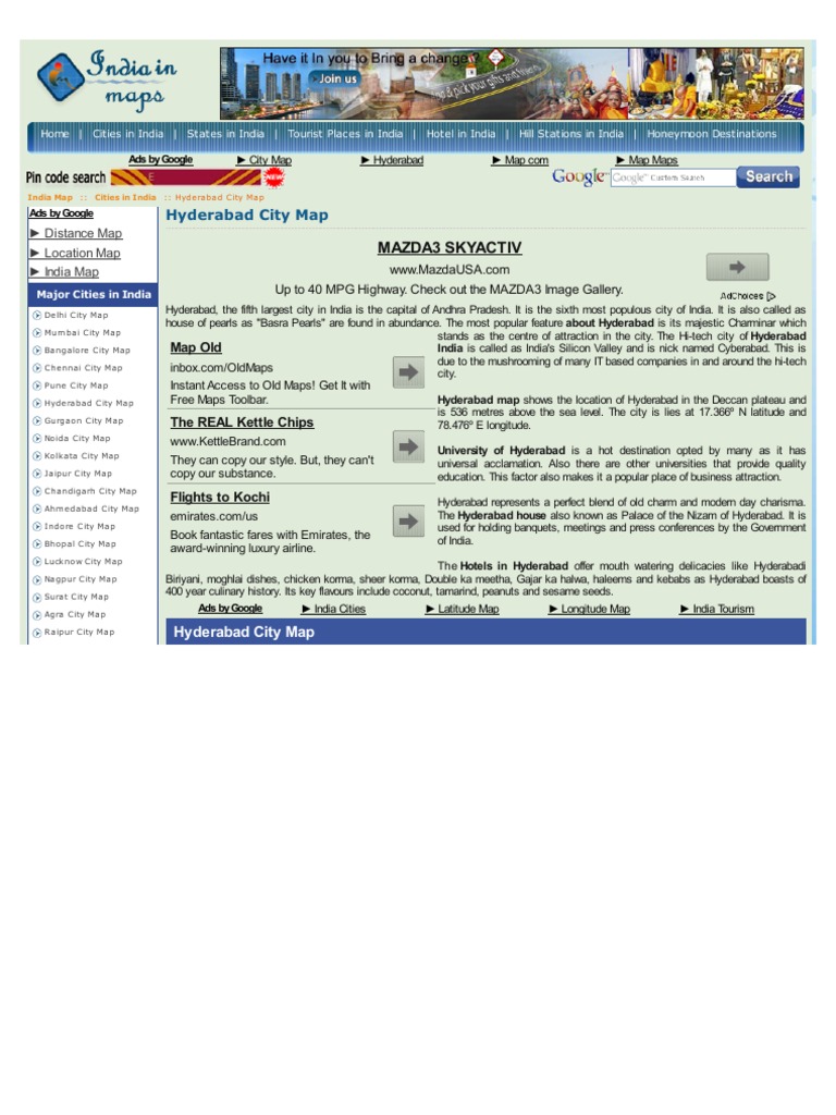 Hyderabad City Map | PDF