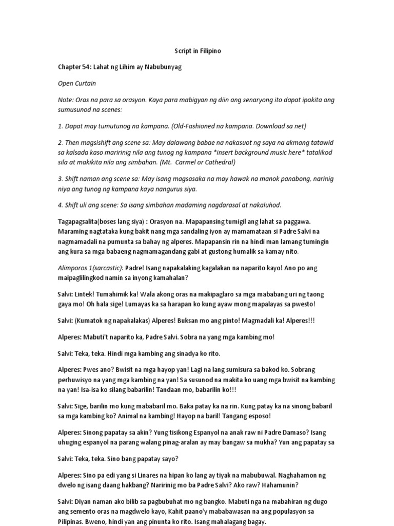 Script in Filipino | PDF