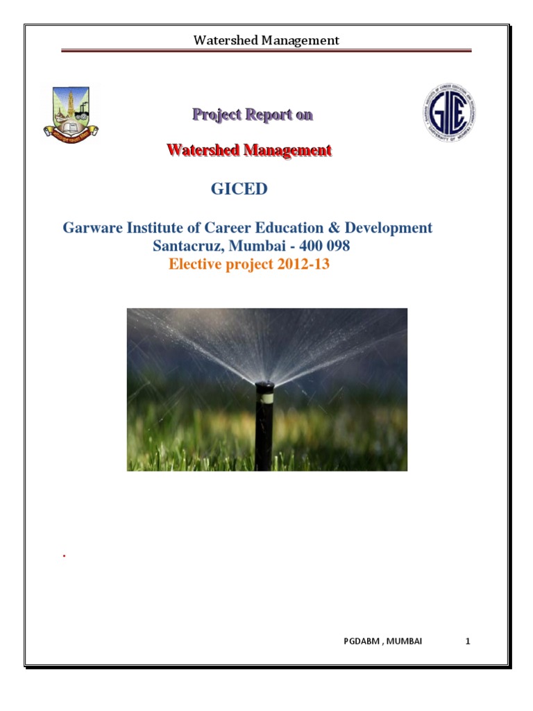 Watershed Management | PDF | Water Resources | Groundwater